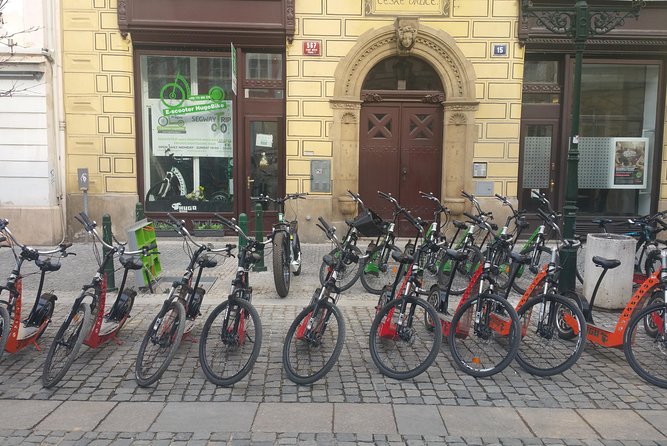 Small Group or Private Prague Tour on ️ E-SCOOTER HUGO BIKE