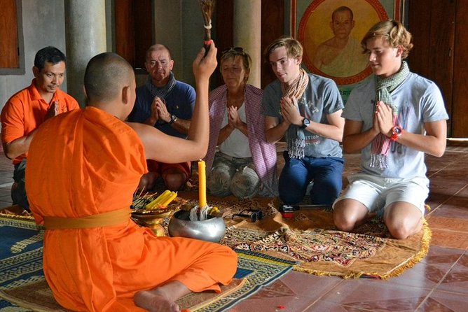 Traditional Buddhist Water Blessing at a Local Pagoda